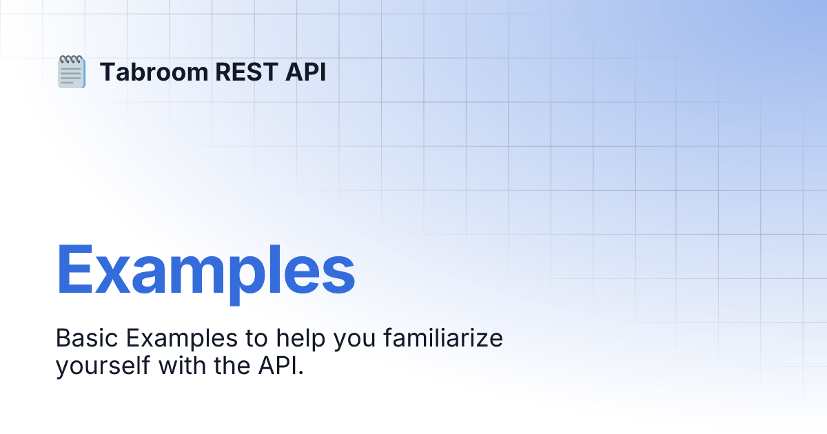 Examples | Tabroom REST API
